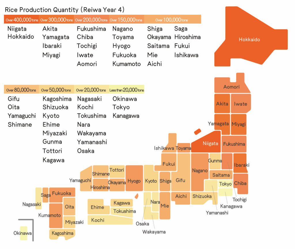 Rice and Tea Distribution Map
