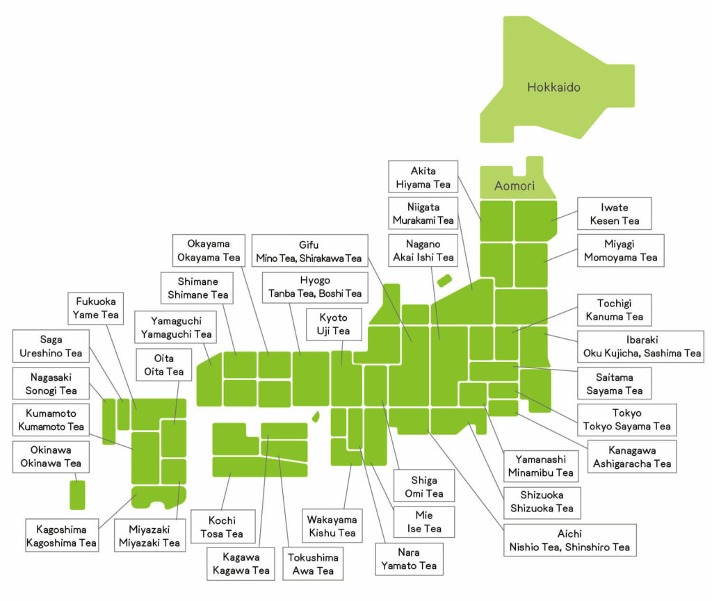 Rice and Tea Distribution Map